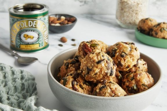 No Bake Vegan Trail Mix Balls | Lyle's Golden Syrup